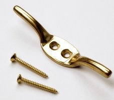 Cord Cleat, Brass - Colly Brook Fine Furnishings