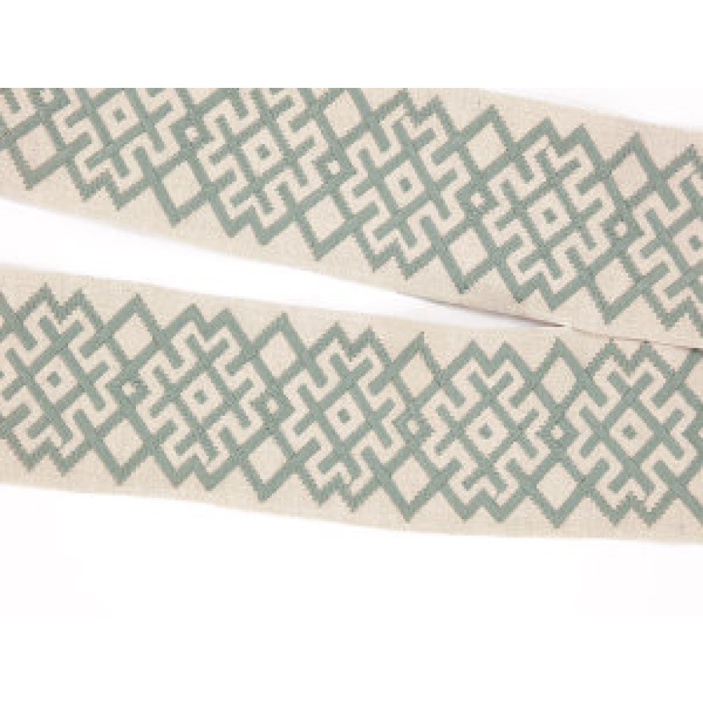 Romo Villa Nova Trellis Border, Aloe - Colly Brook Fine Furnishings